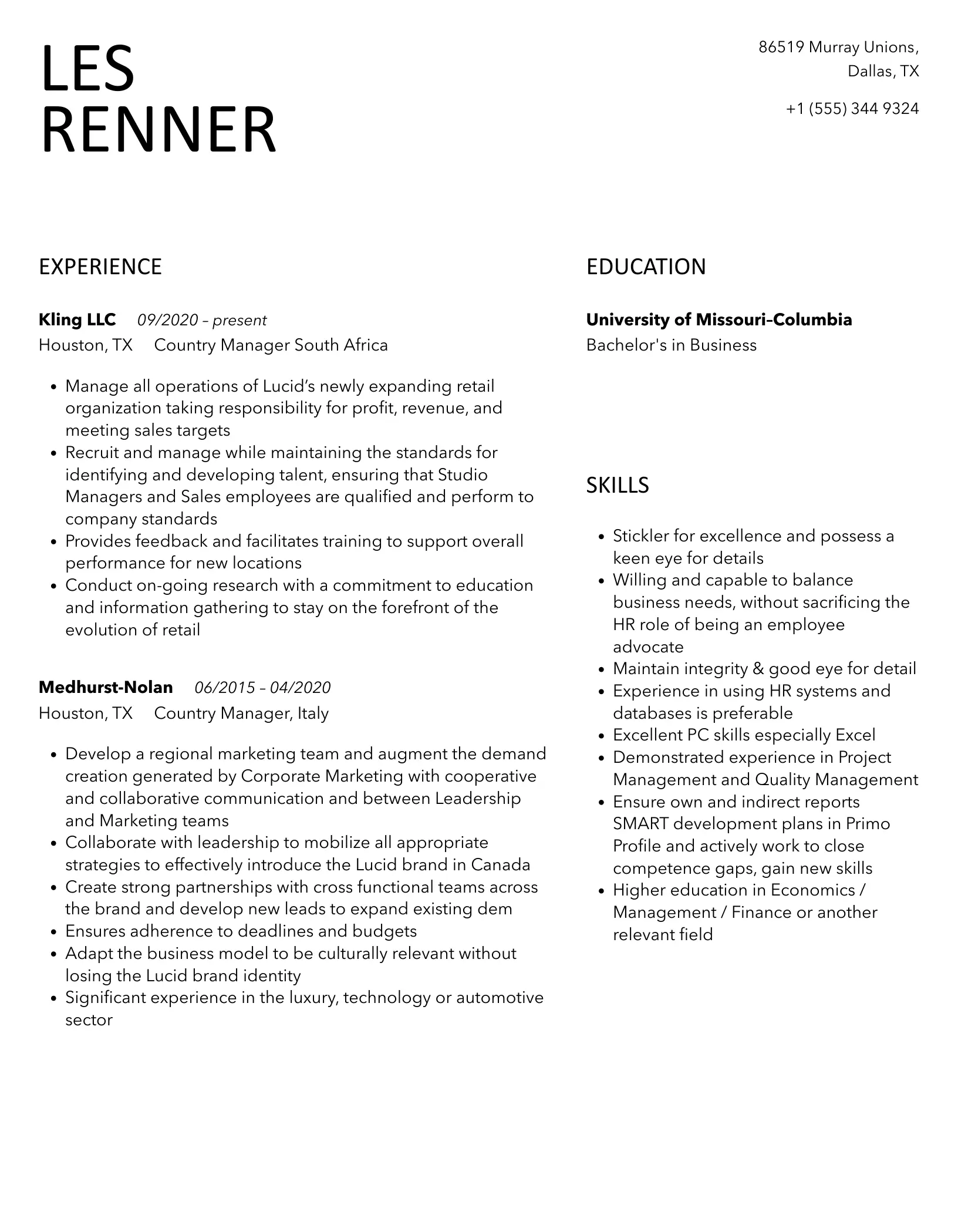 Renner argentina cv • Armá Tu CV