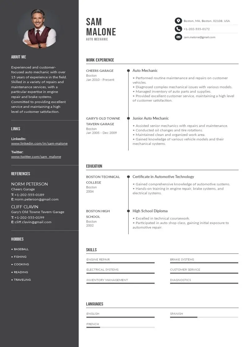 Cómo redactar un cv para mecánico de autos para el éxito • Armá Tu CV
